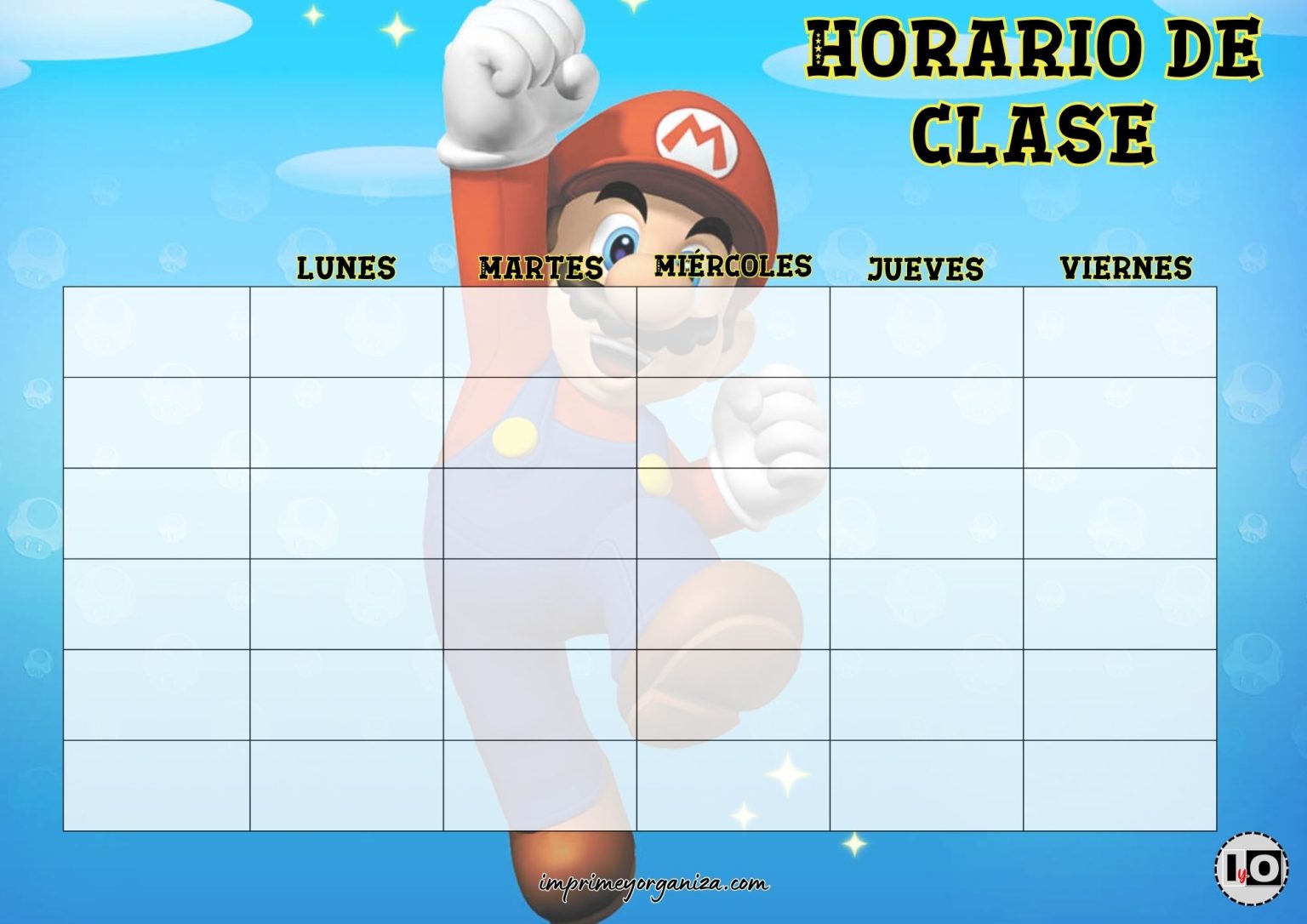 Horarios Escolares - Imprime y Organiza