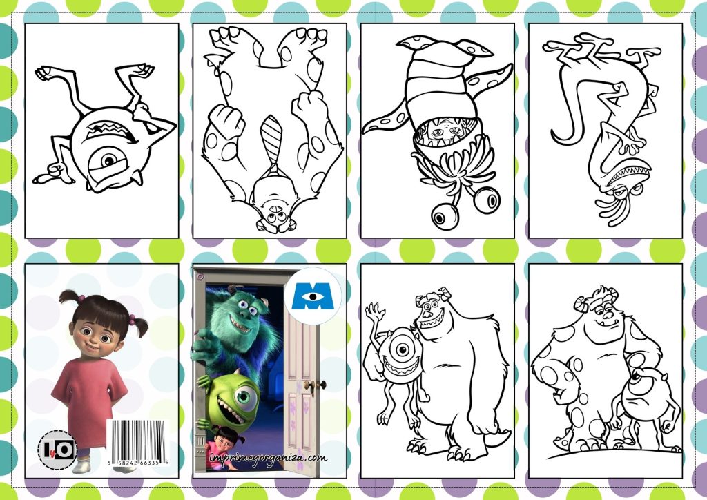 Libritos de Colorear De Dibujos Animados - Imprime y Organiza