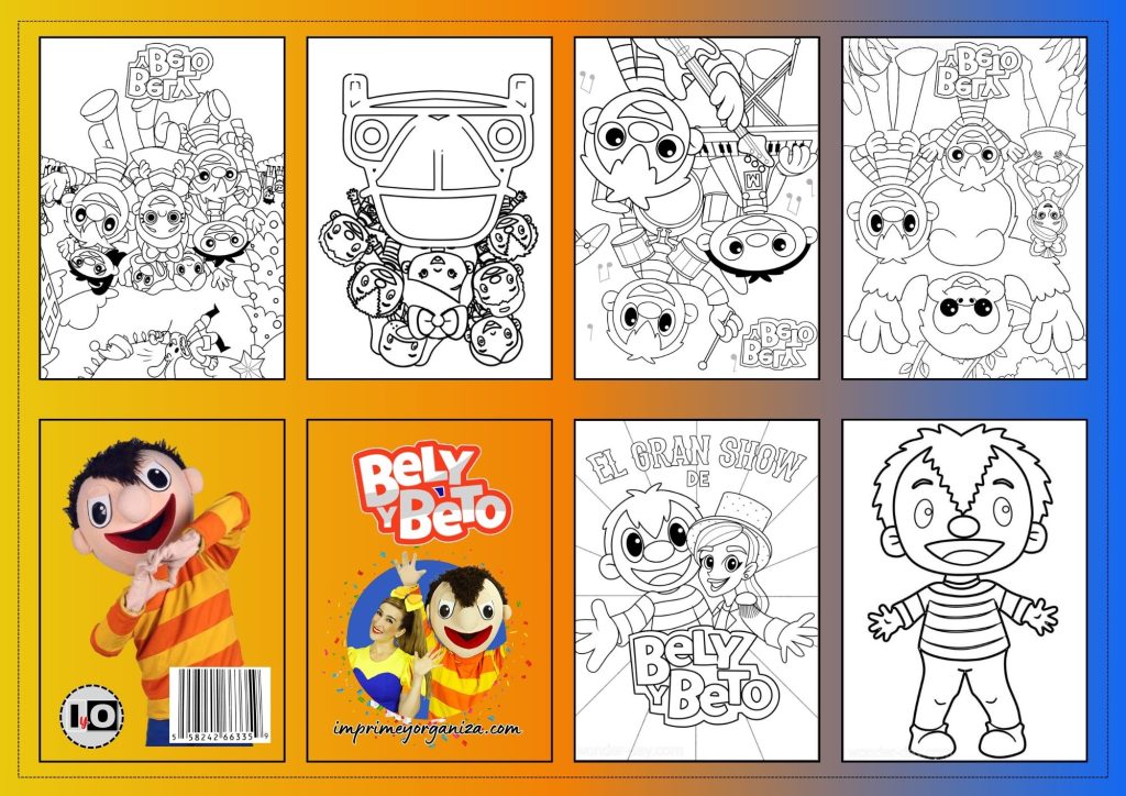 Libritos de colorear de personajes animados en PDF [GRATIS]