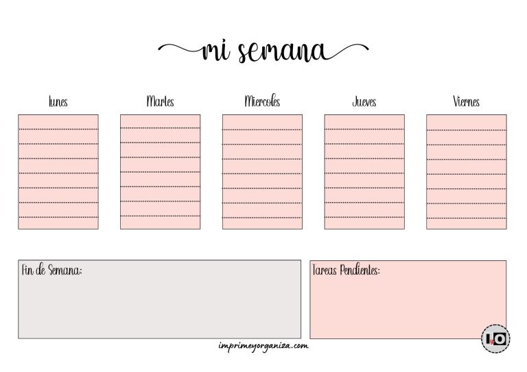 Planificadores de Estudio - Imprime y Organiza