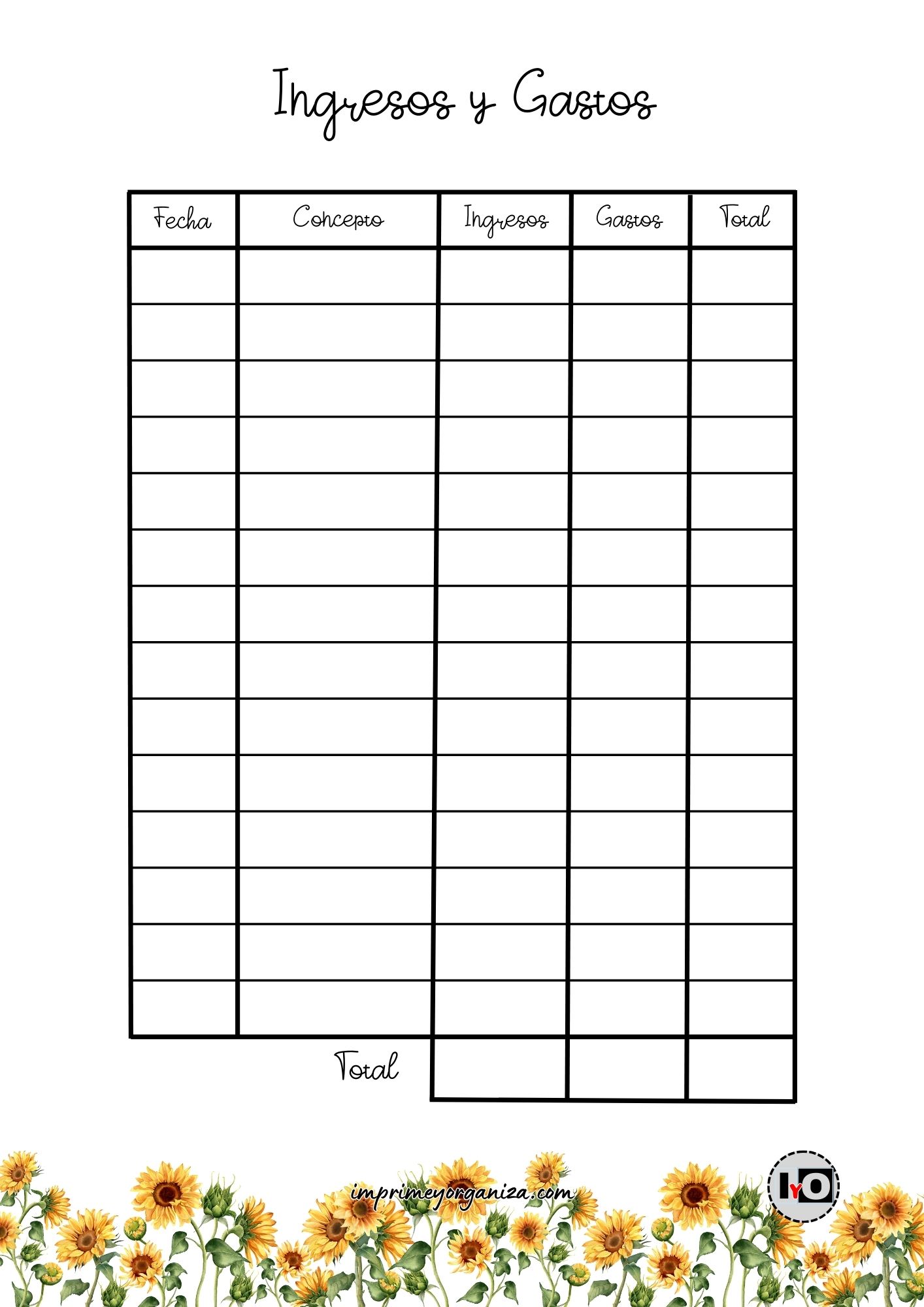 Planificadores para Economía Familiar - Imprime y Organiza