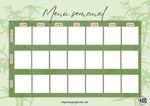 Menús Semanales - Imprime y Organiza