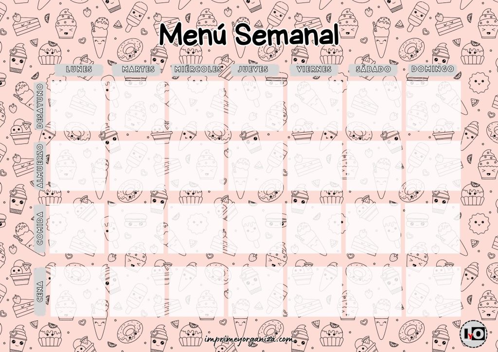 Menú semanal de 4 comidas con almuerzo en PDF [GRATIS]