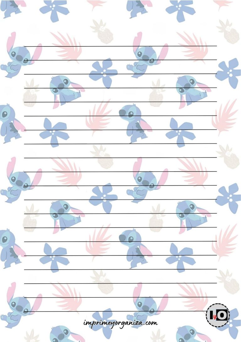 Hojas Rayadas de Stitch para Imprimir en PDF [GRATIS]