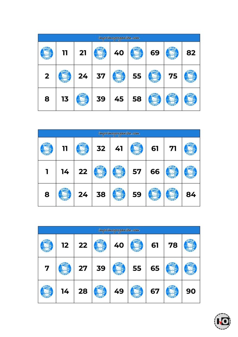 Cartones de Bingo para imprimir [GRATIS]