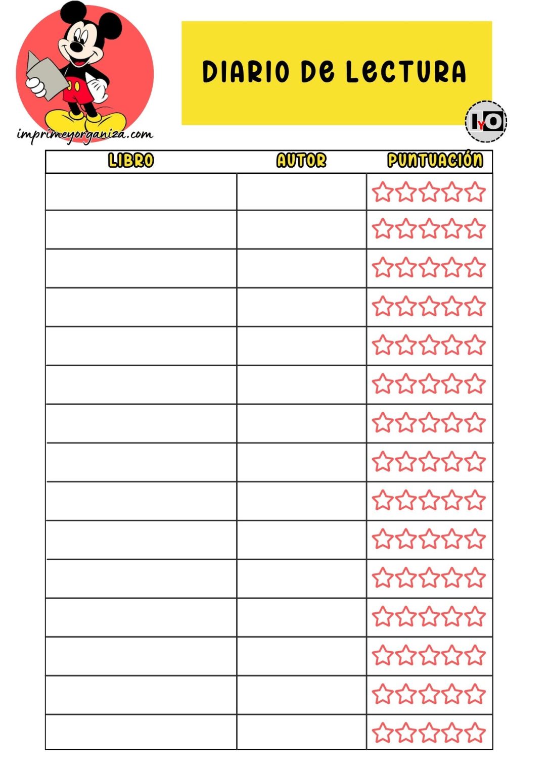 Diarios de Lectura para imprimir en PDF [GRATIS]