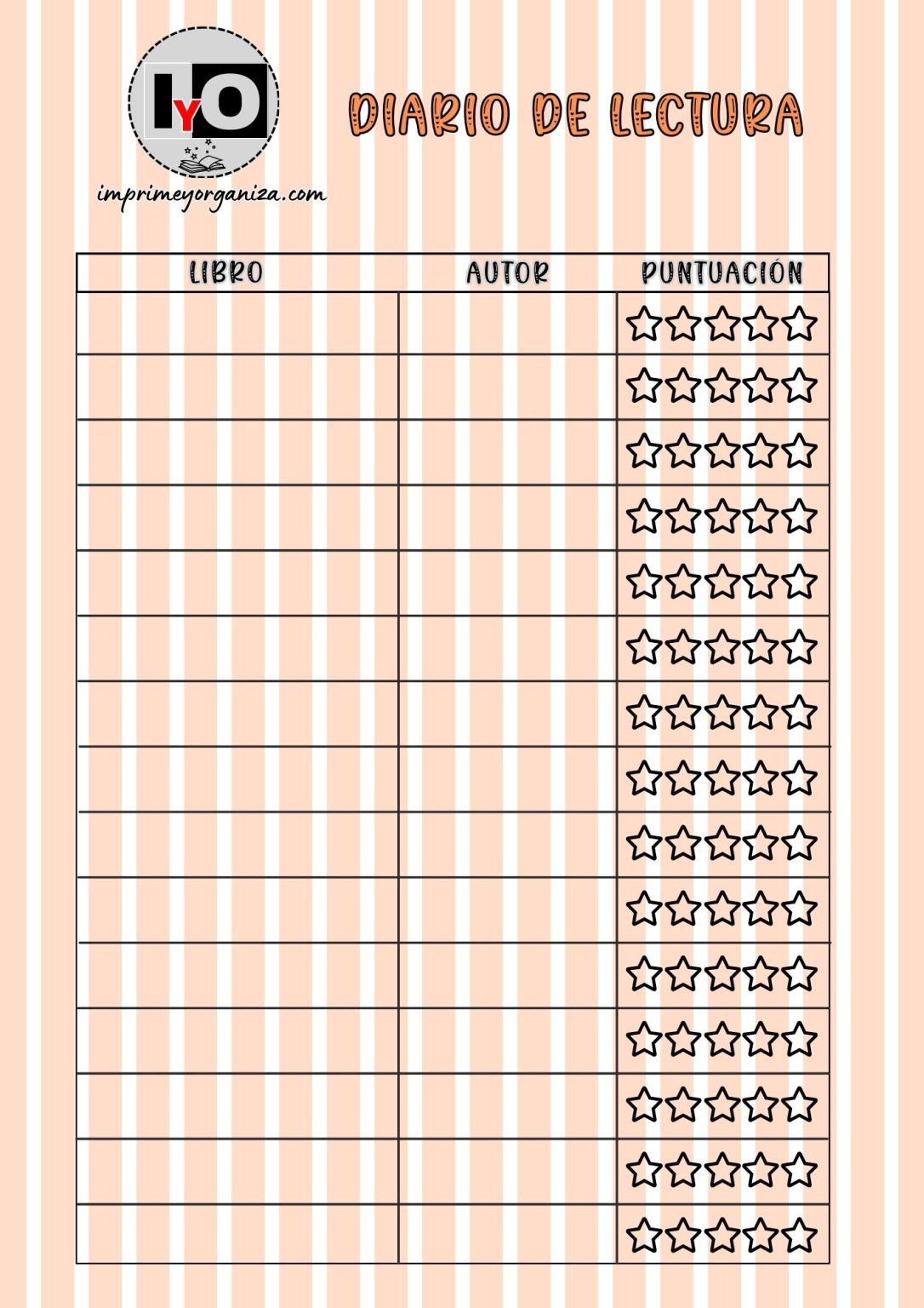 Diarios de Lectura para imprimir en PDF [GRATIS]