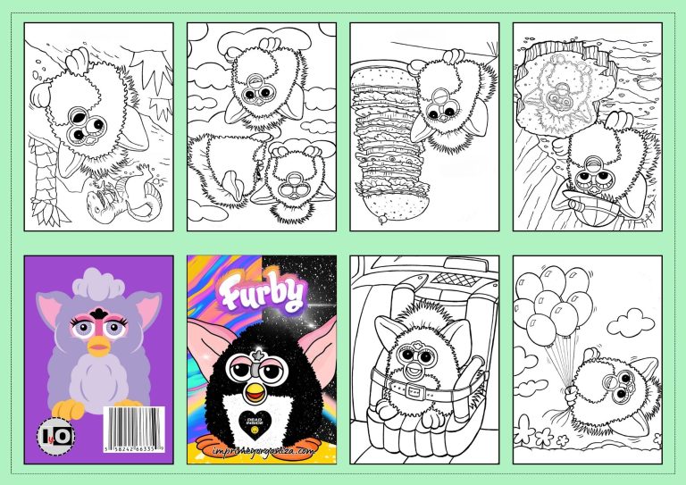 Libritos de colorear de personajes animados en PDF [GRATIS]