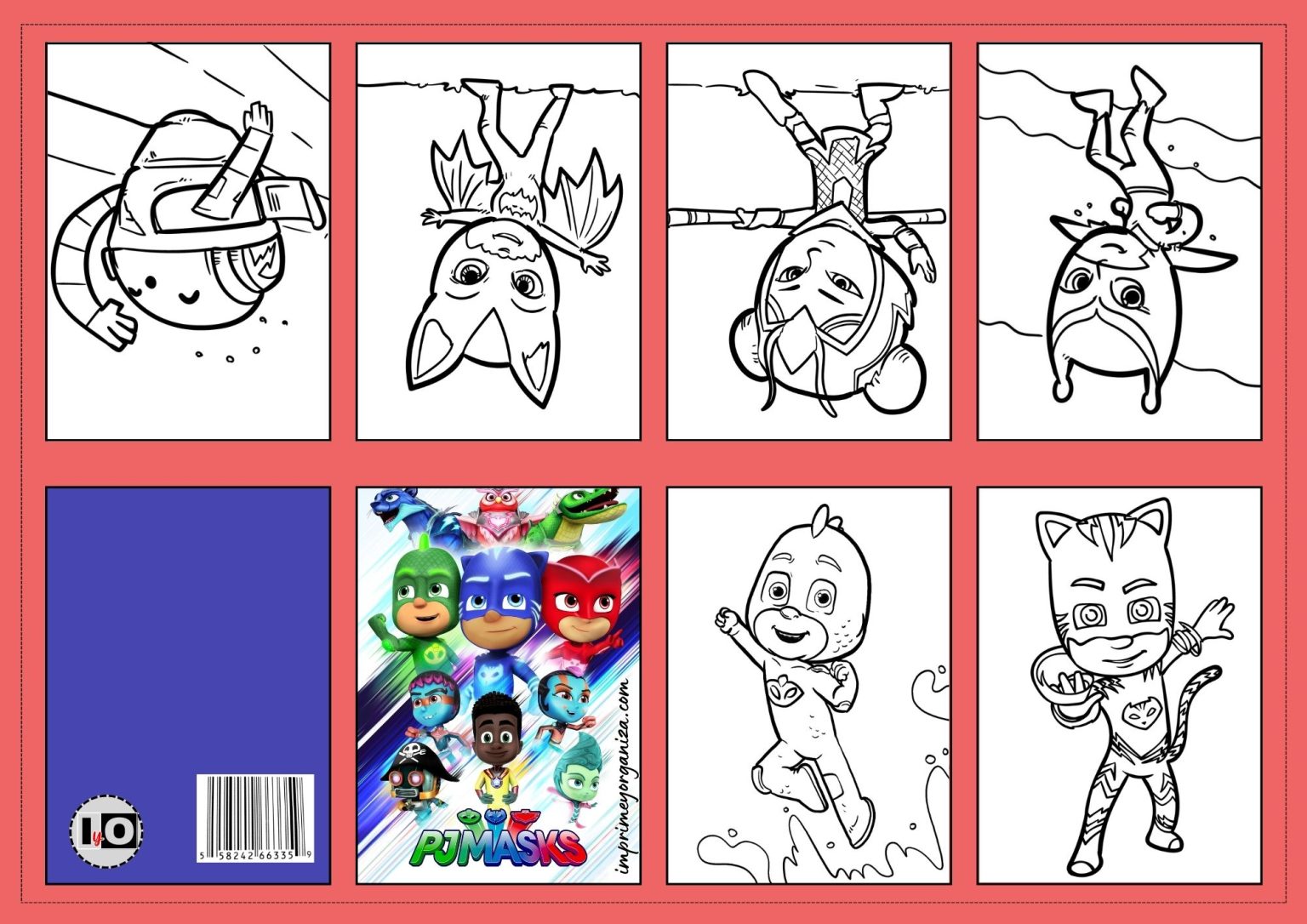 Minilibros de colorear de Superhéroes en PDF [GRATIS]