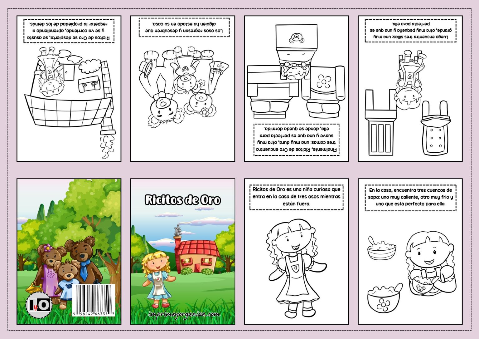 Minilibros de Colorear de Cuentos en PDF [GRATIS]