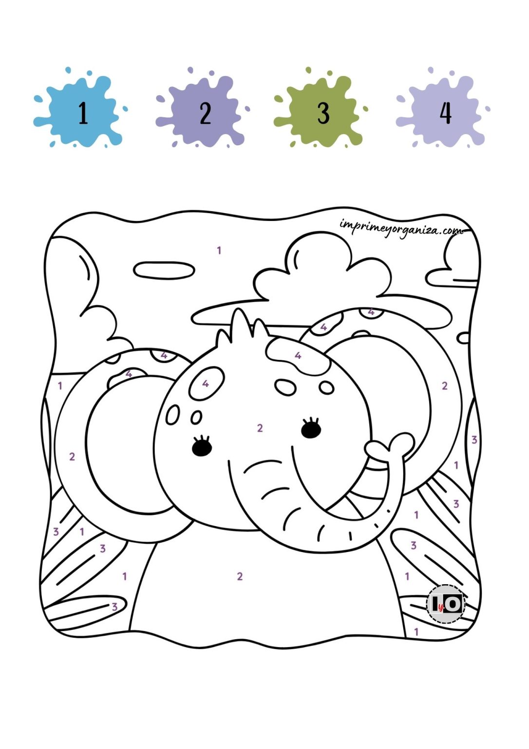 Animales para Colorear por Números en PDF [GRATIS]