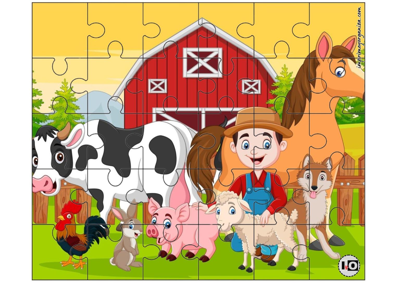 Puzzles de animales para imprimir y recortar en PDF [GRATIS]