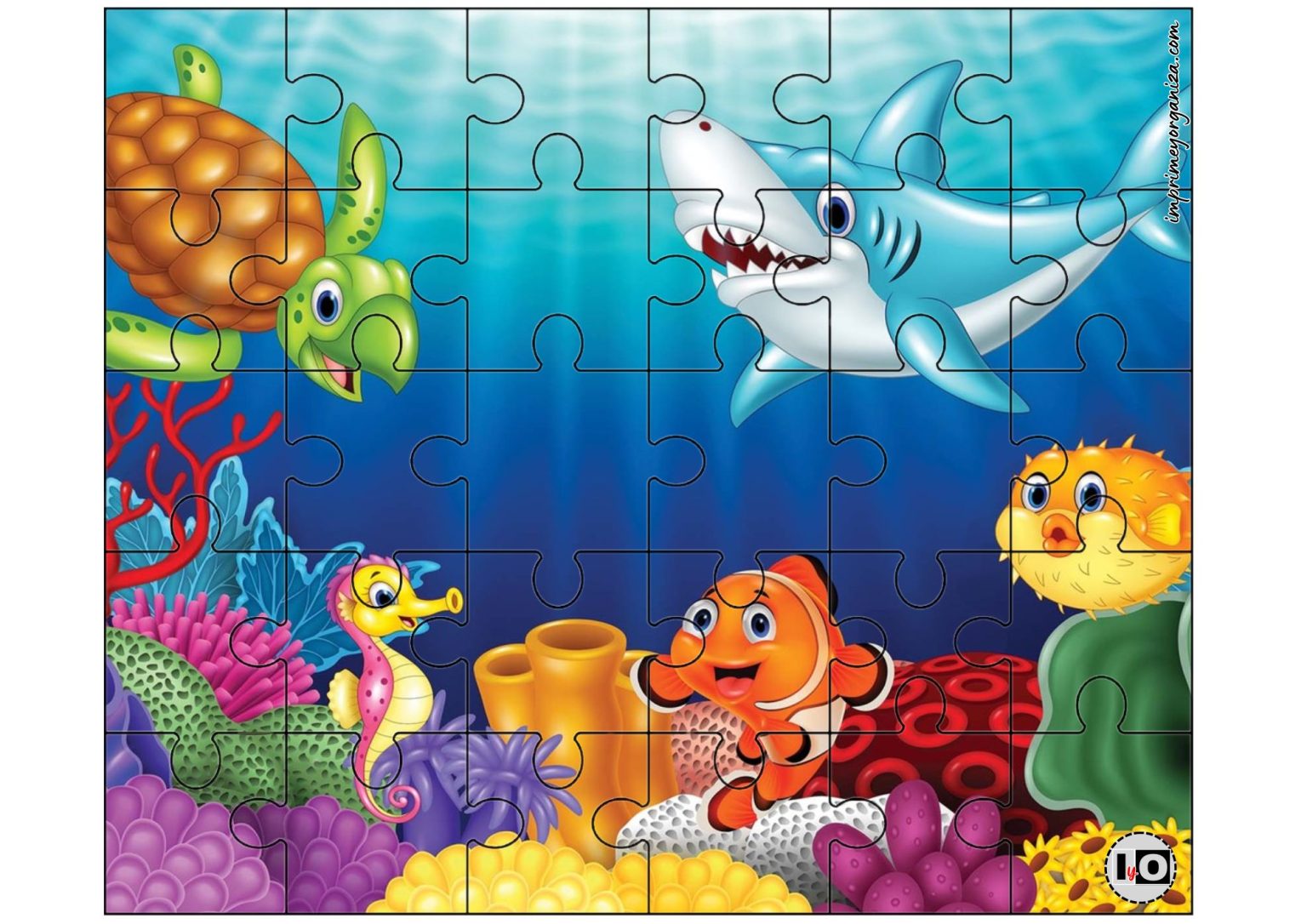 Puzzles de animales para imprimir y recortar en PDF [GRATIS]