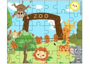 Puzzles de animales para imprimir y recortar en PDF [GRATIS]
