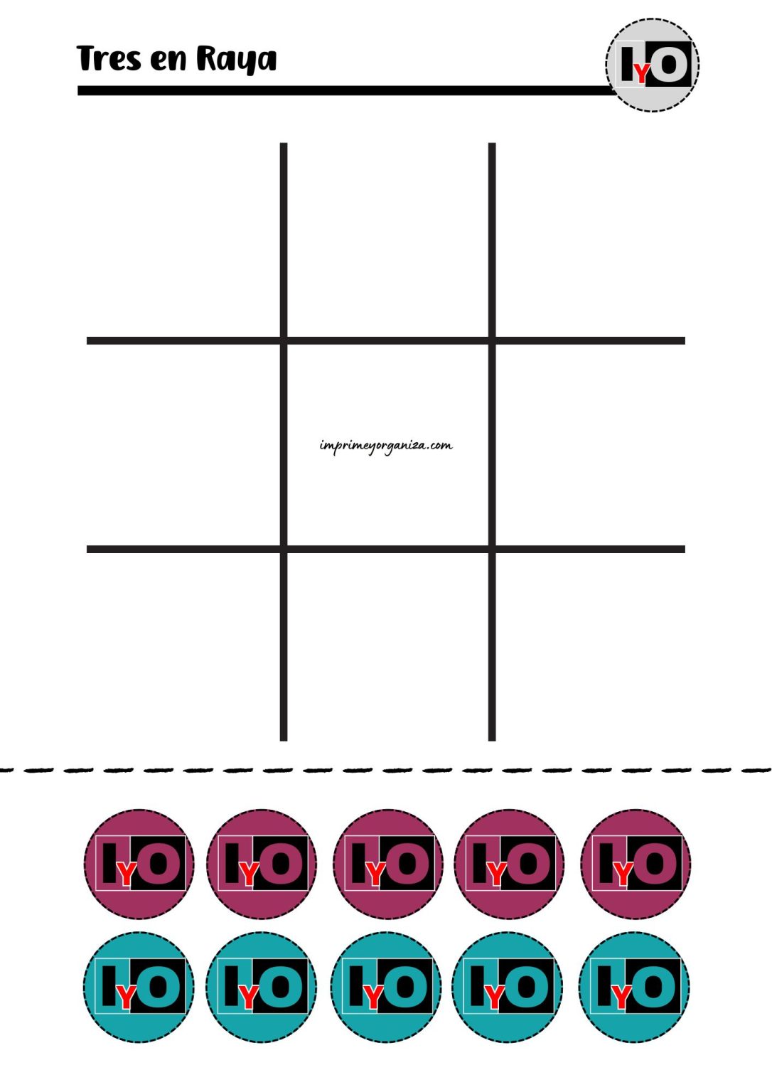 Juegos de Tres en Raya para imprimir en PDF [GRATIS]