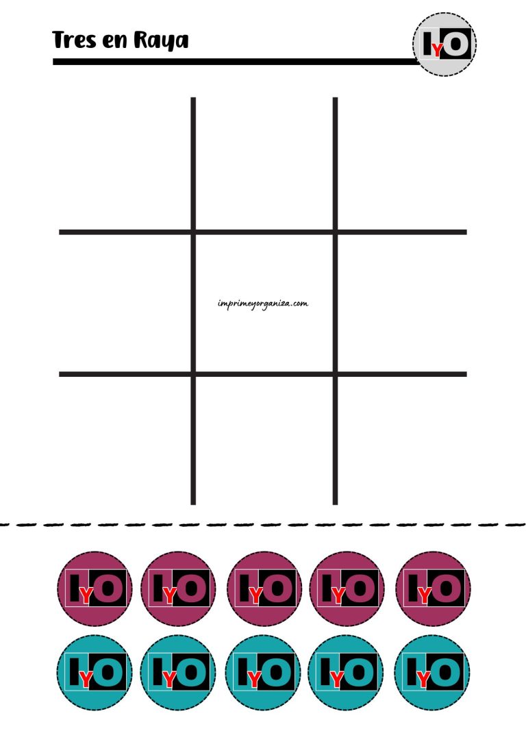 Juegos de Tres en Raya para imprimir en PDF [GRATIS]