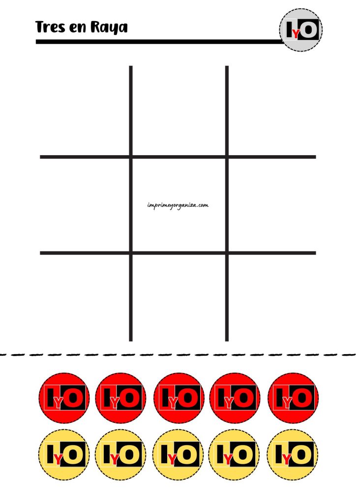 Juegos de Tres en Raya para imprimir en PDF [GRATIS]