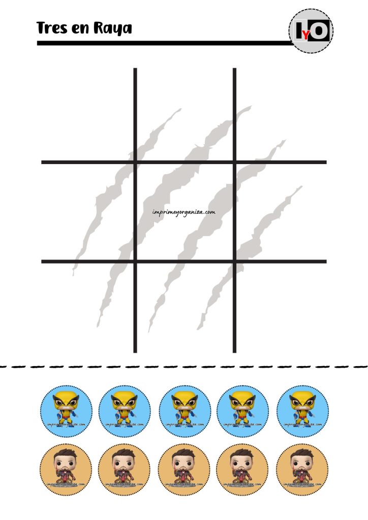 Juegos de Tres en Raya para imprimir en PDF [GRATIS]