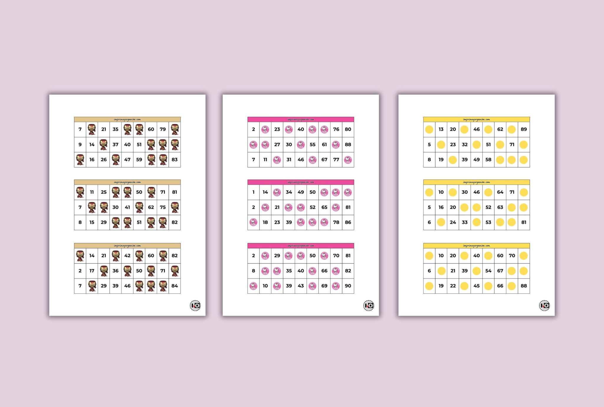 Cartones de Bingo para imprimir en PDF [GRATIS]