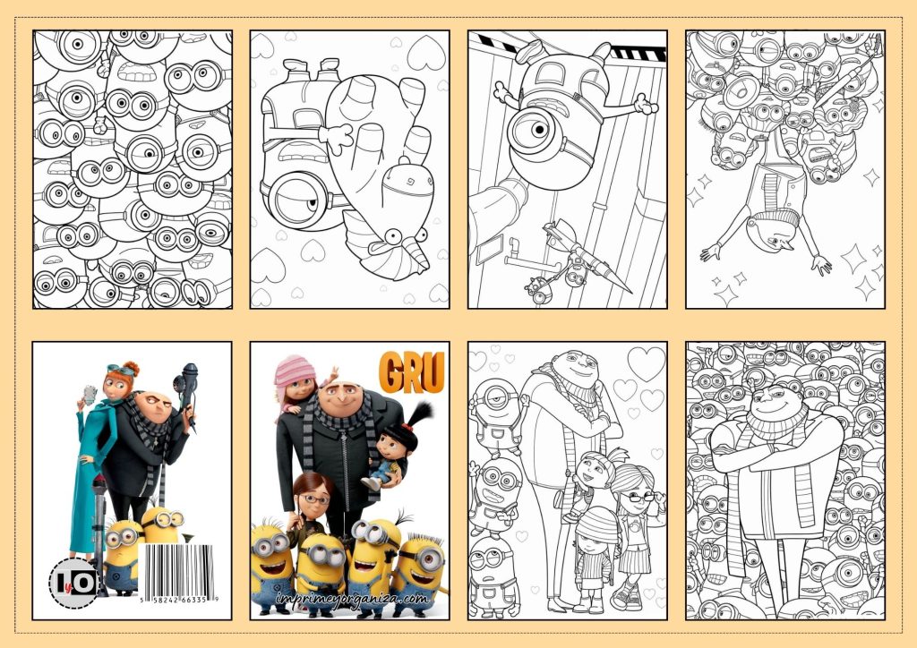 Libritos de Colorear De Dibujos Animados - Imprime y Organiza