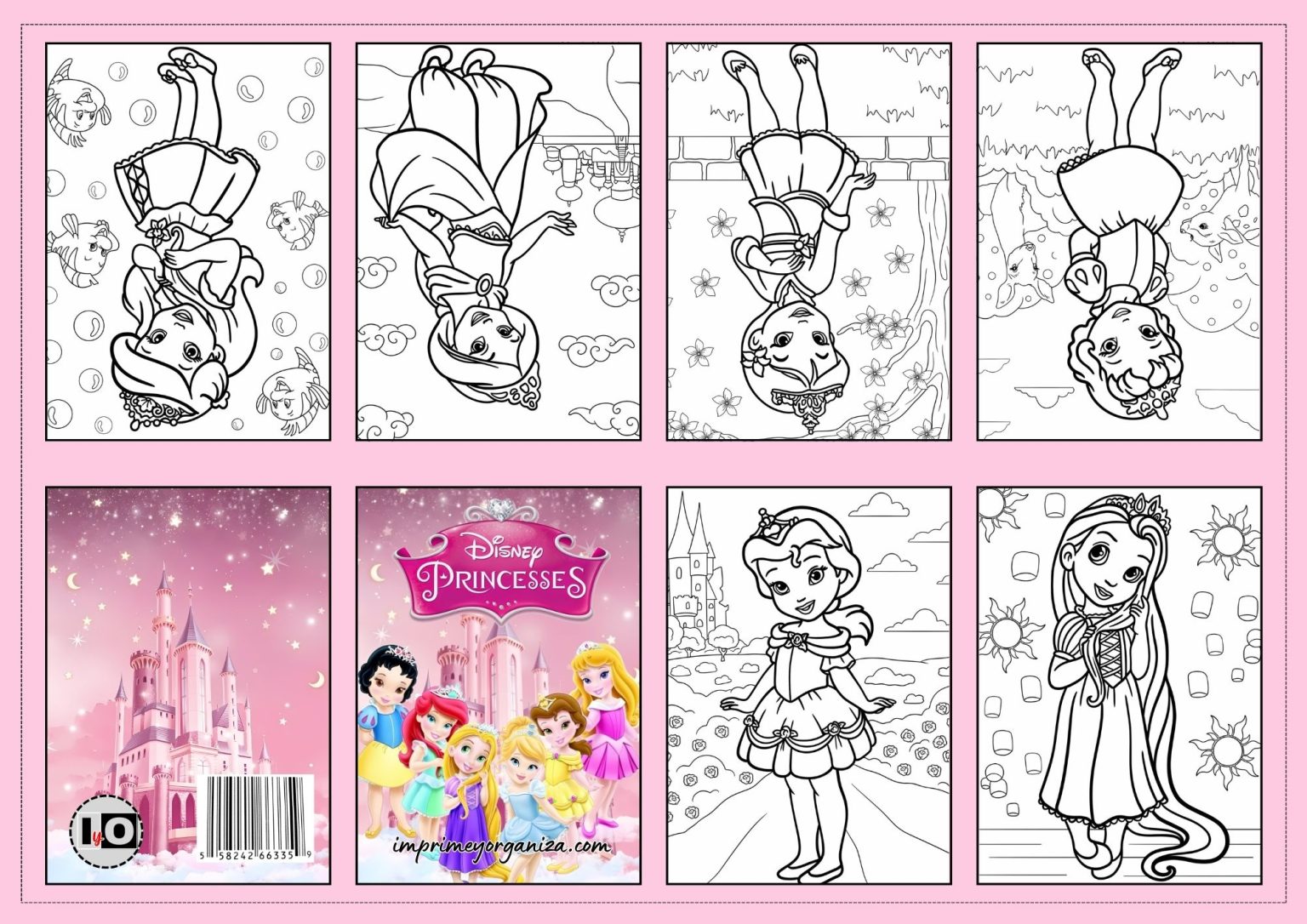 Minilibros de Colorear para Niñas en PDF [GRATIS]