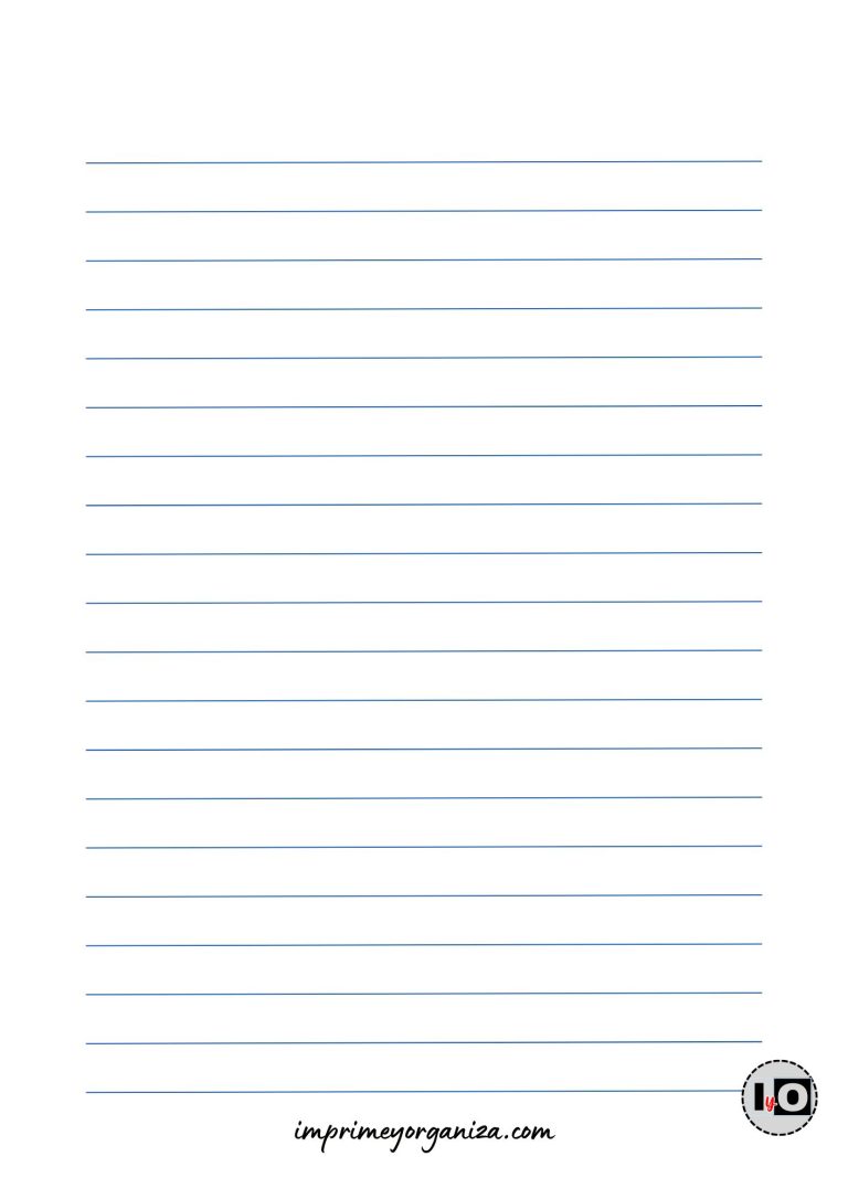 Hojas Rayadas y doble raya para Imprimir en PDF [GRATIS]