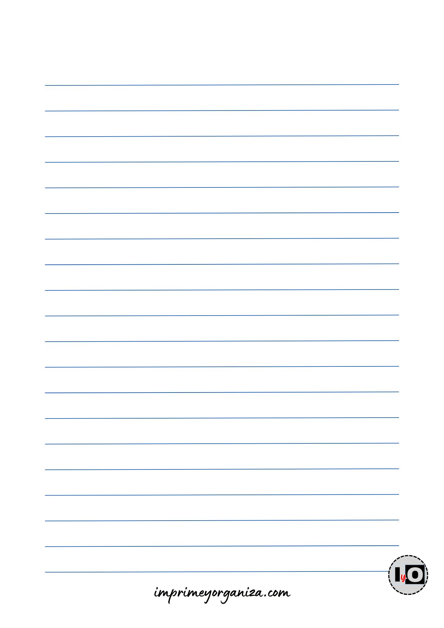 Hojas Rayadas y doble raya para Imprimir en PDF [GRATIS]