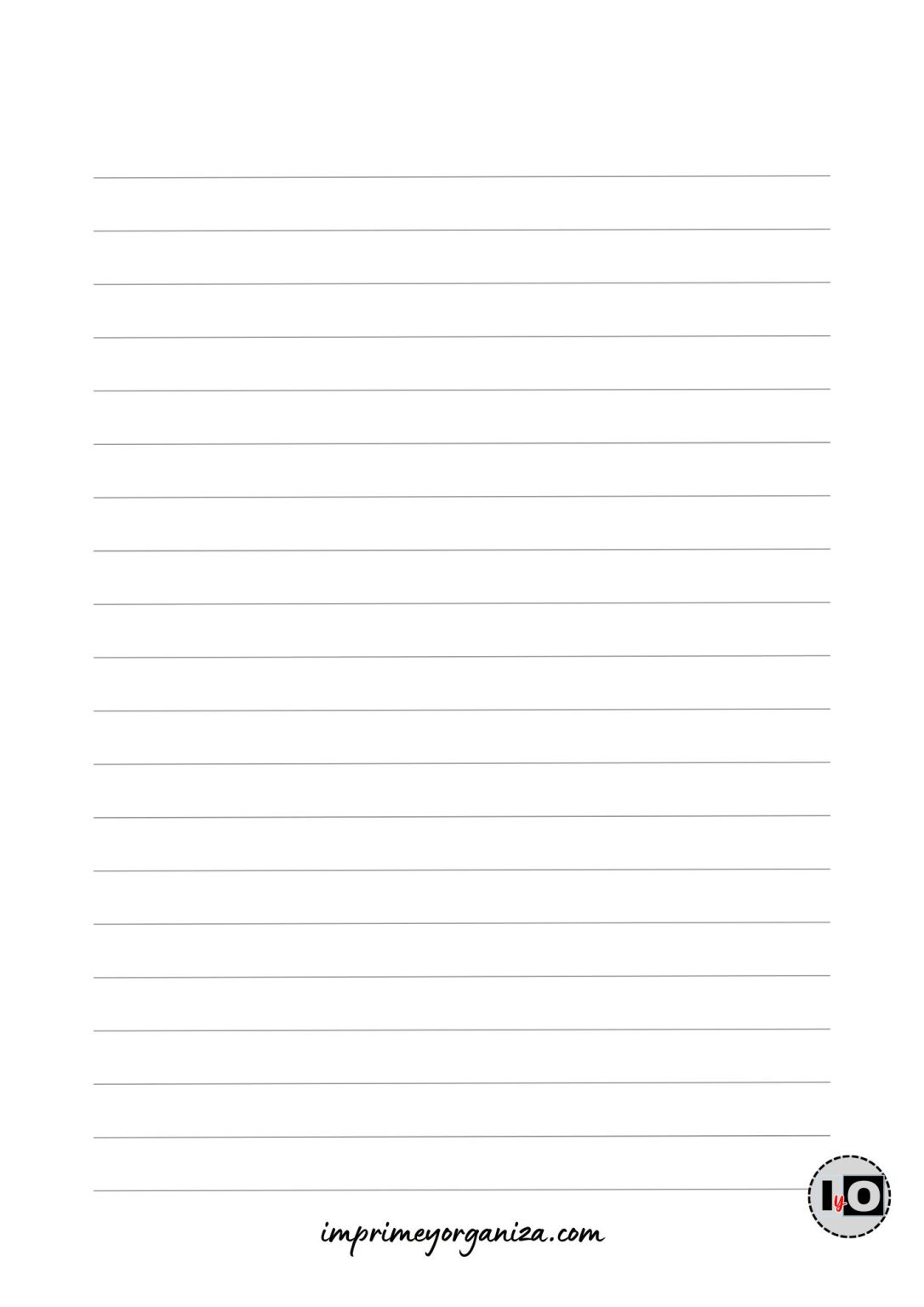 Hojas Rayadas y doble raya para Imprimir en PDF [GRATIS]