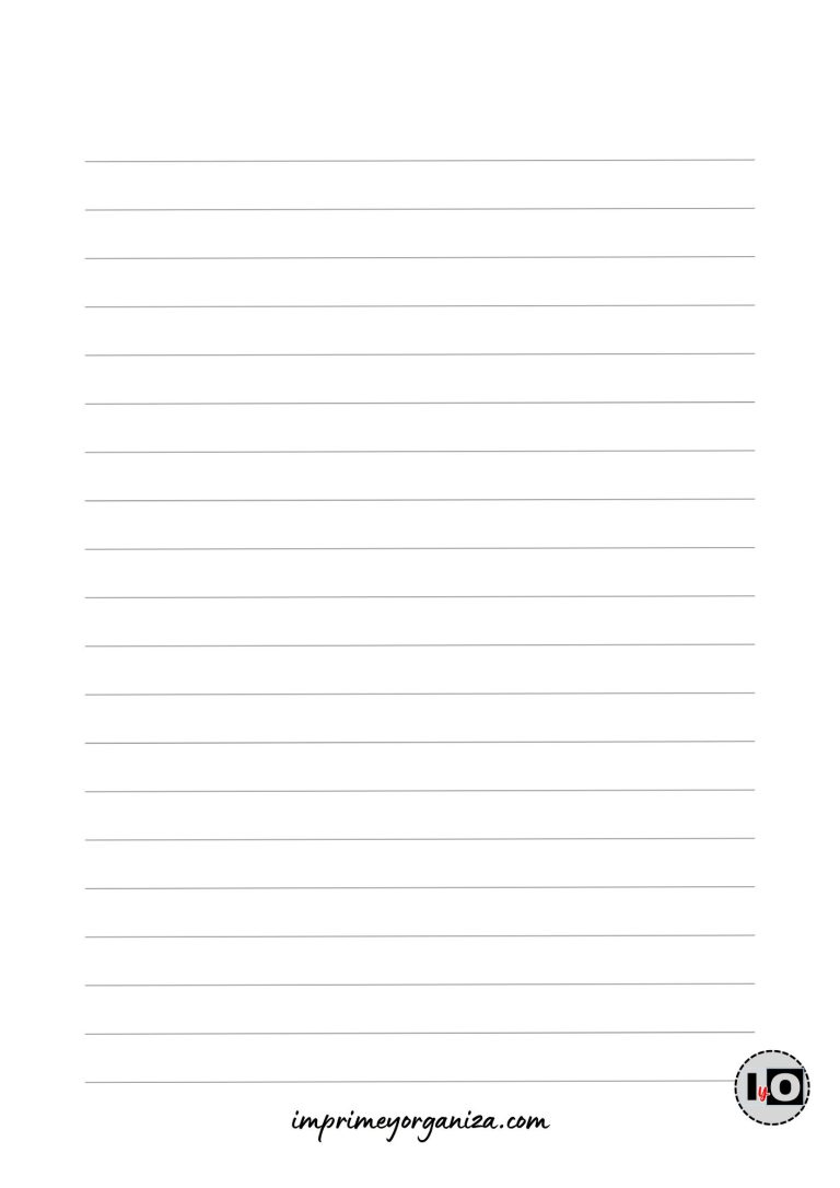 Hojas Rayadas y doble raya para Imprimir en PDF [GRATIS]