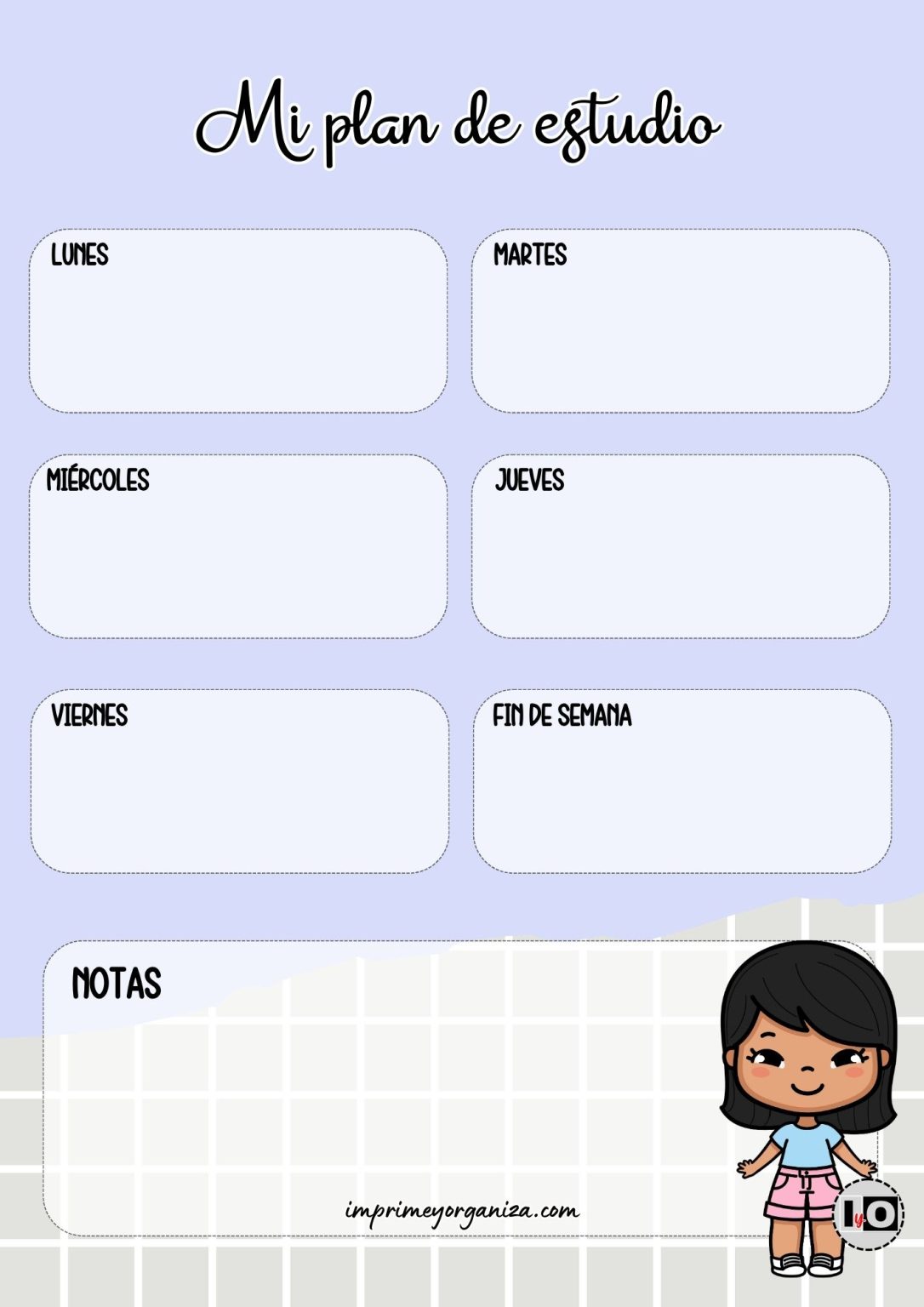 Planificadores de Estudio - Imprime y Organiza