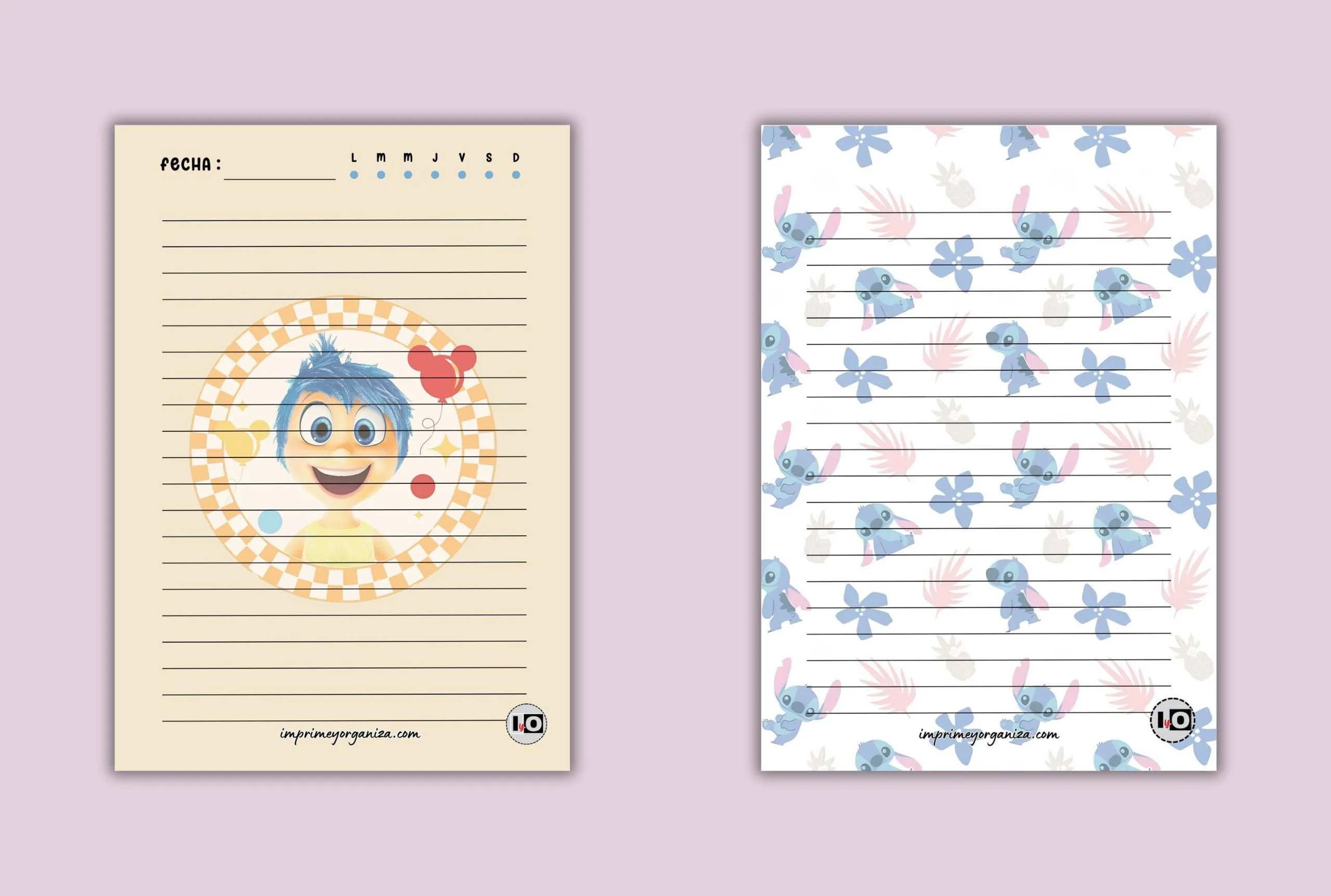 Plantilla De Papel Rayado Para Cuaderno Imprimible