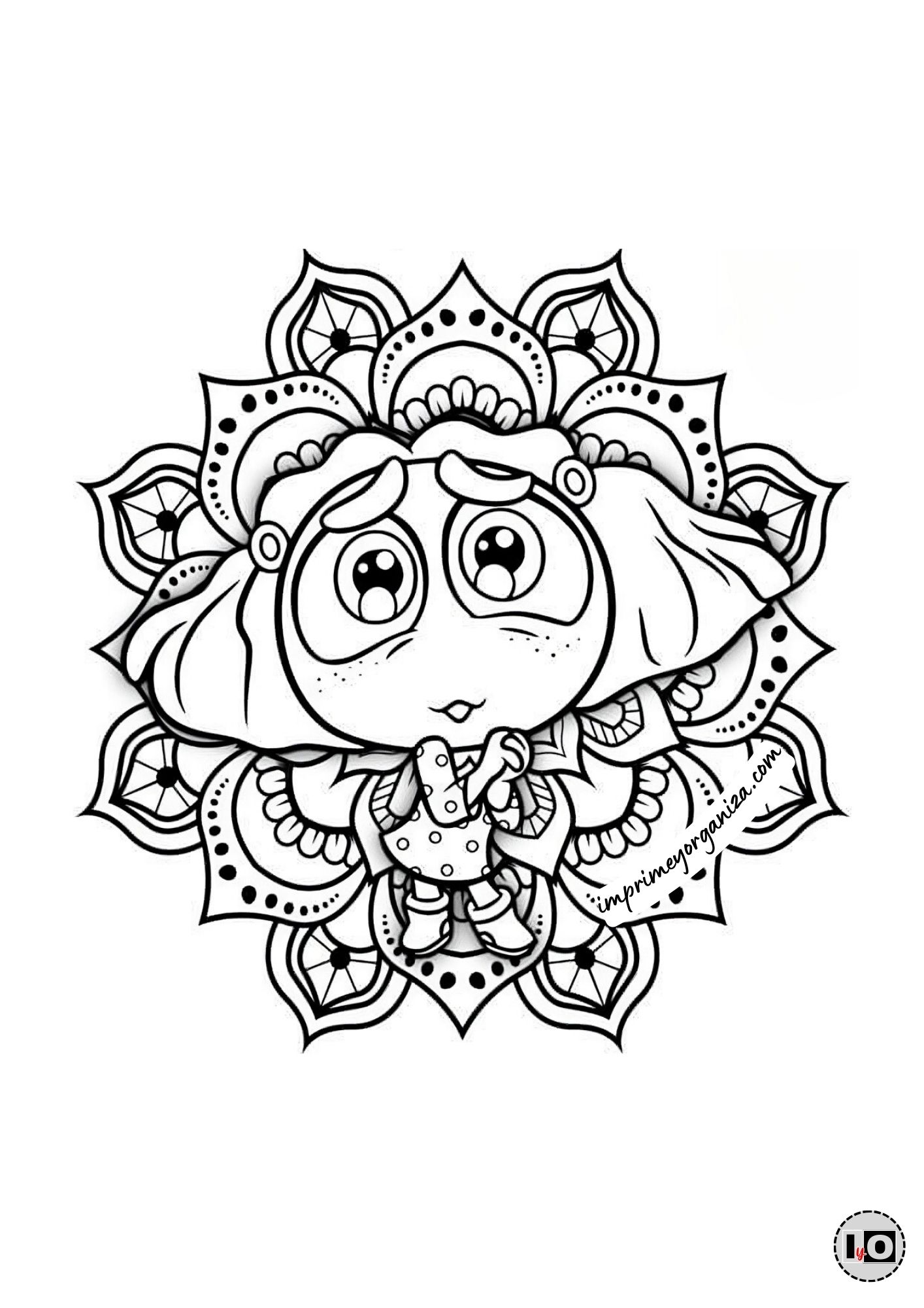 Mandalas de Intensamente para imprimir y colorear [GRATIS]