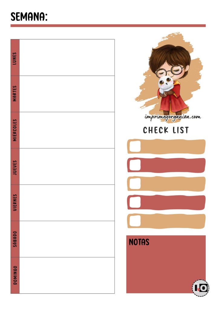 Planners Semanales de Harry Potter en PDF [GRATIS]