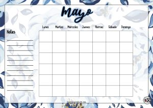 Calendarios de Mayo para Imprimir en PDF [GRATIS]