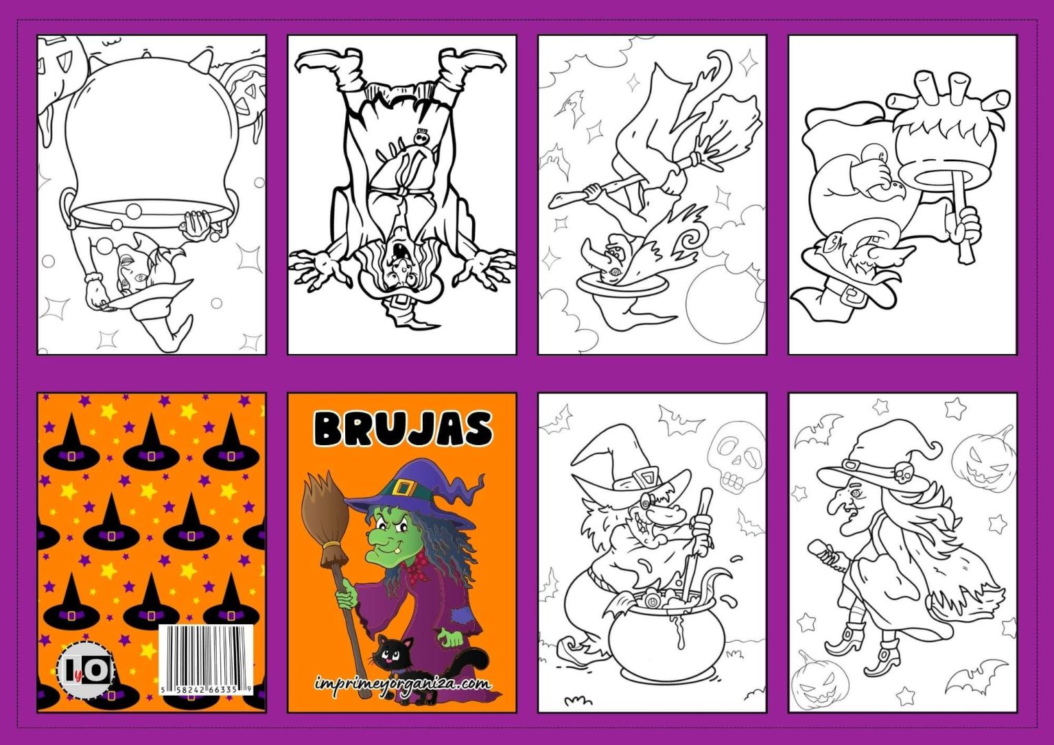 Minilibros de Colorear de Halloween en PDF [GRATIS]
