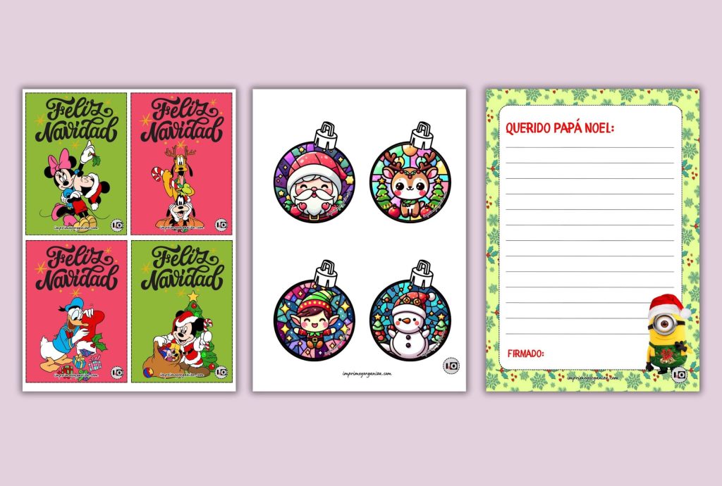 Imprimibles para Navidad en PDF [GRATIS]