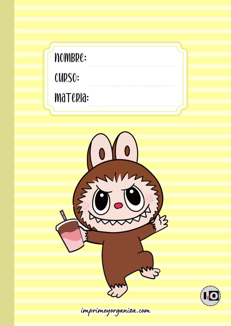 Portadas imprimibles para cuadernos de Labubu [GRATIS]