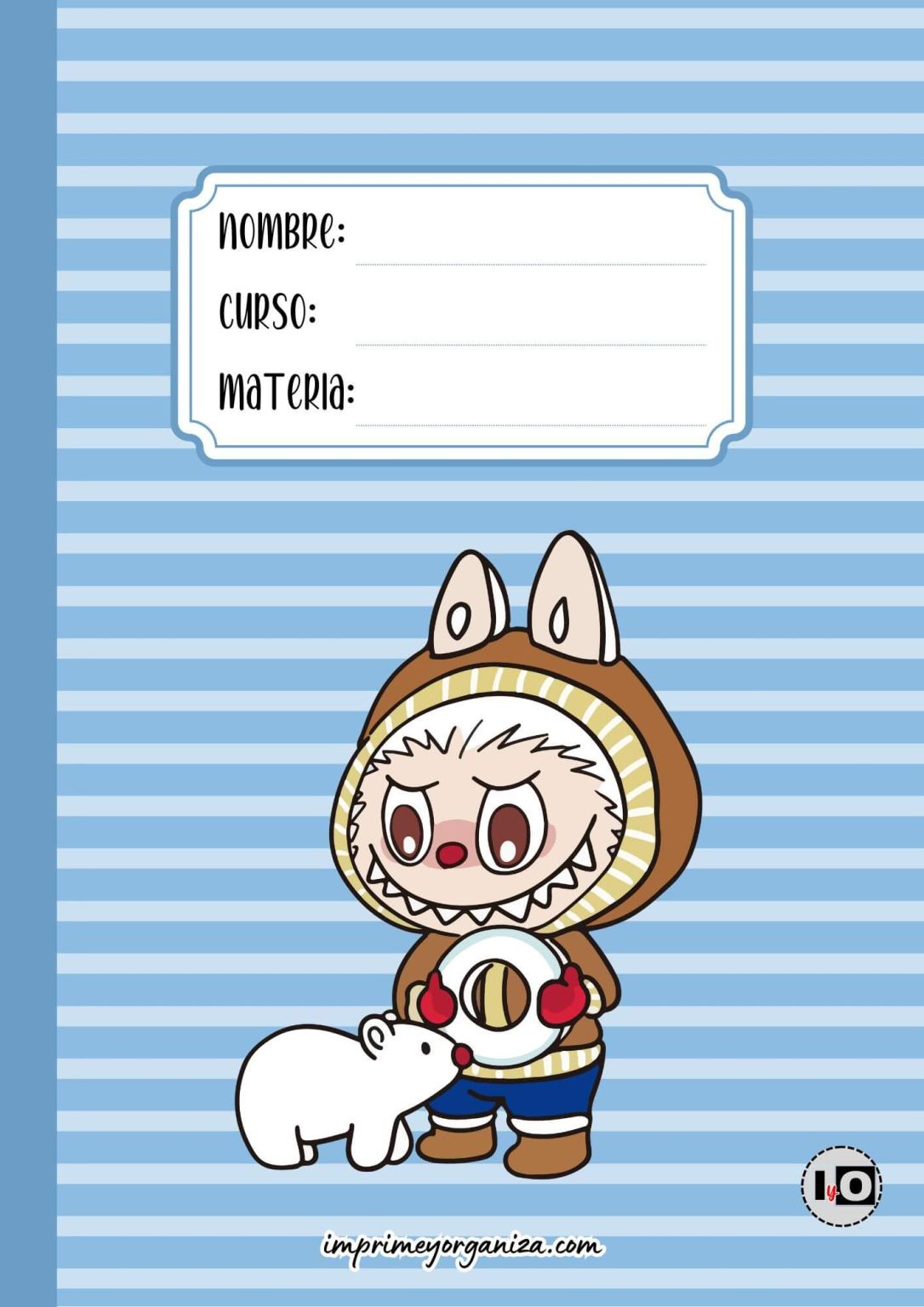 Portadas imprimibles para cuadernos de Labubu [GRATIS]