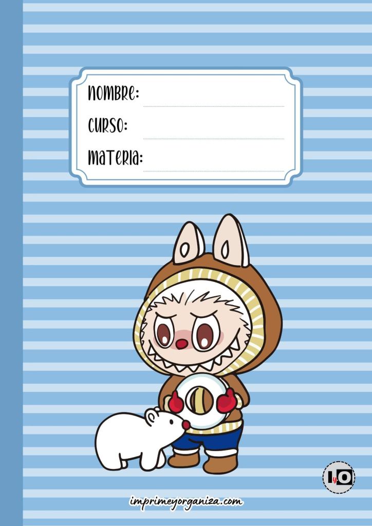 Portadas imprimibles para cuadernos de Labubu [GRATIS]