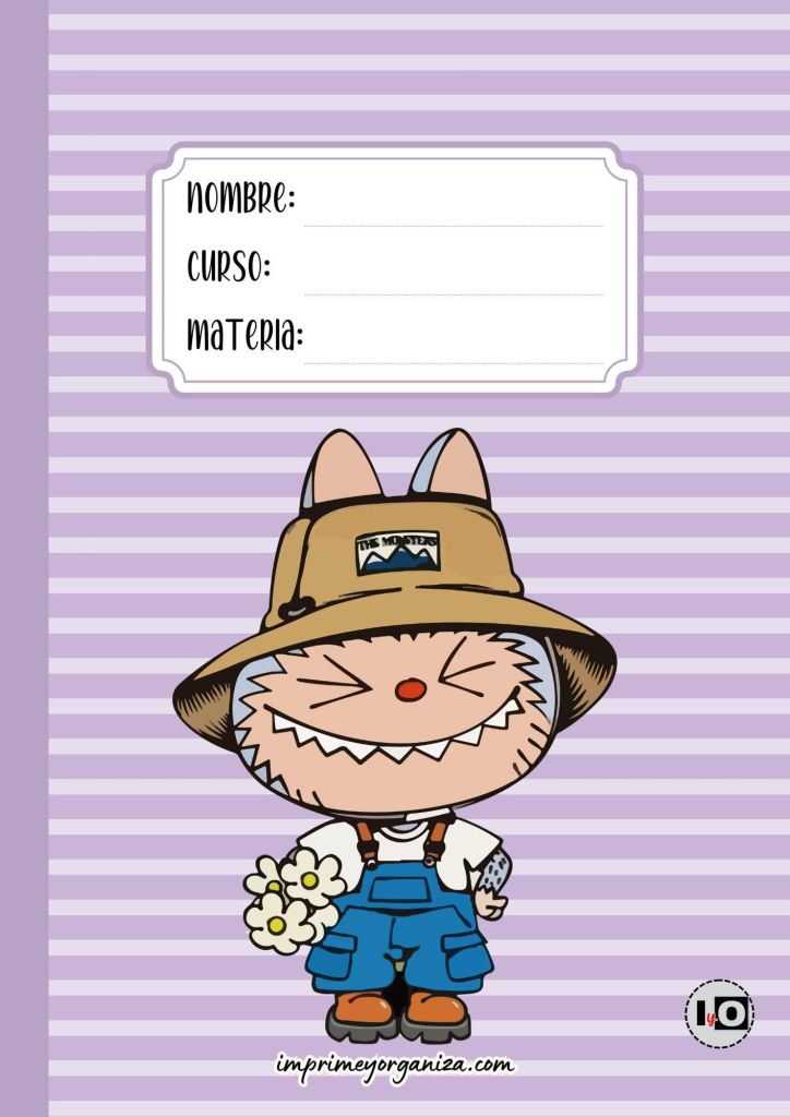 Portadas imprimibles para cuadernos de Labubu [GRATIS]