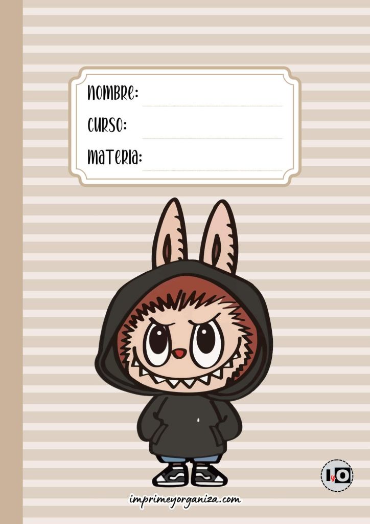 Portadas imprimibles para cuadernos de Labubu [GRATIS]