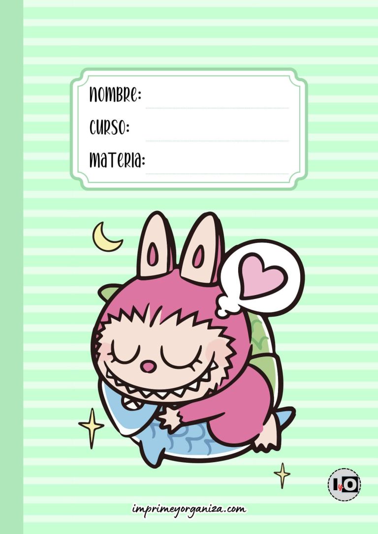Portadas imprimibles para cuadernos de Labubu [GRATIS]