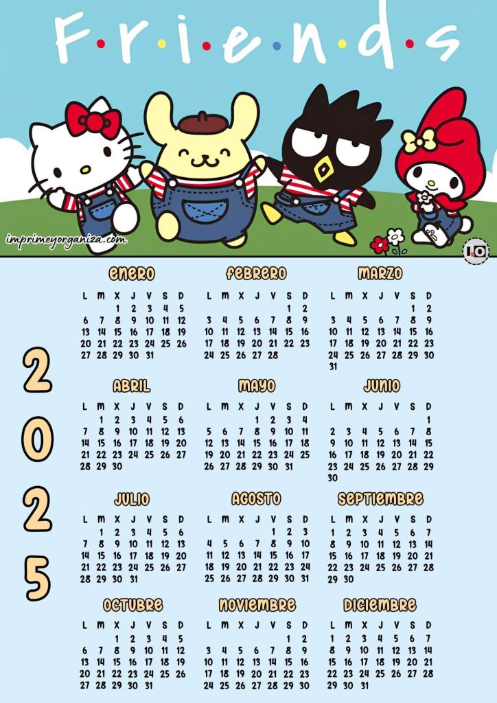 Calendarios Infantiles 2025 para Imprimir en PDF [GRATIS]