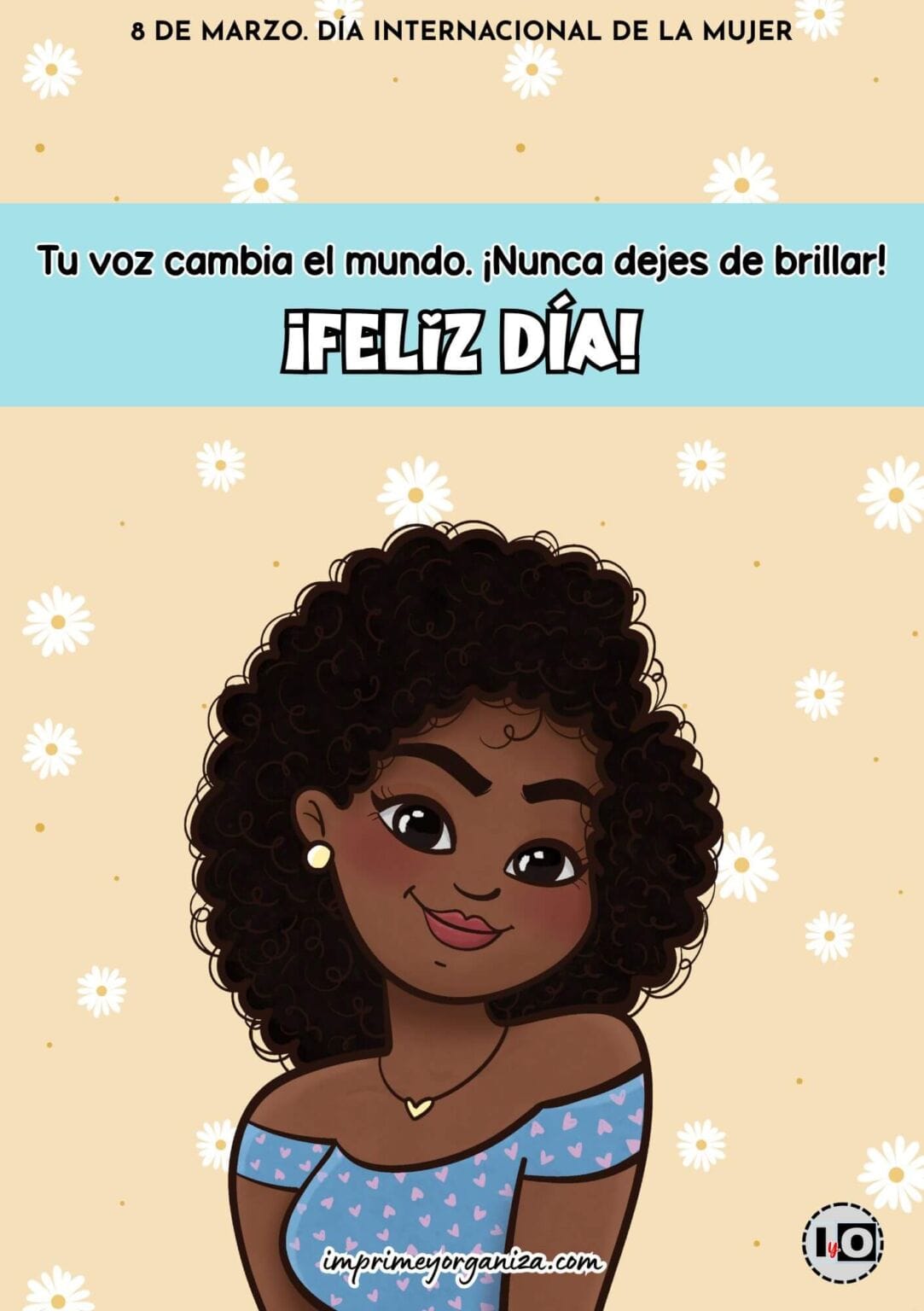 Tarjetas Día de la Mujer para imprimir en PDF [GRATIS]