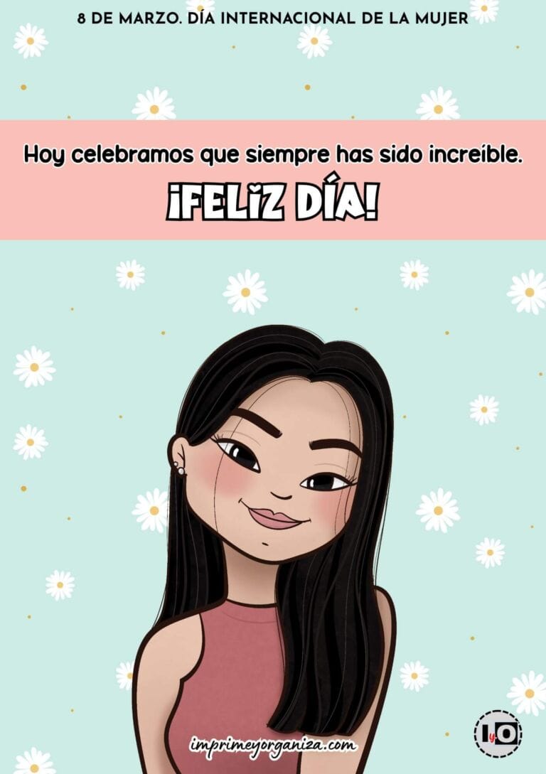 Tarjetas Día de la Mujer para imprimir en PDF [GRATIS]
