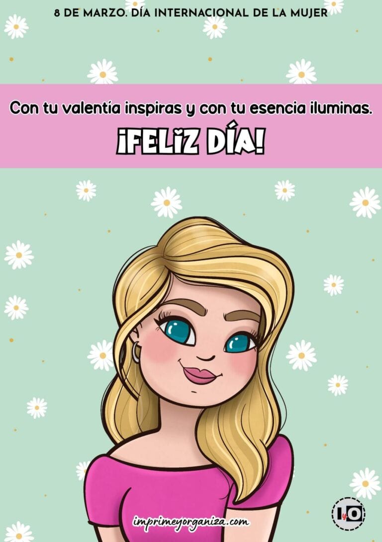 Imprimibles para el Día de la Mujer en PDF [GRATIS]