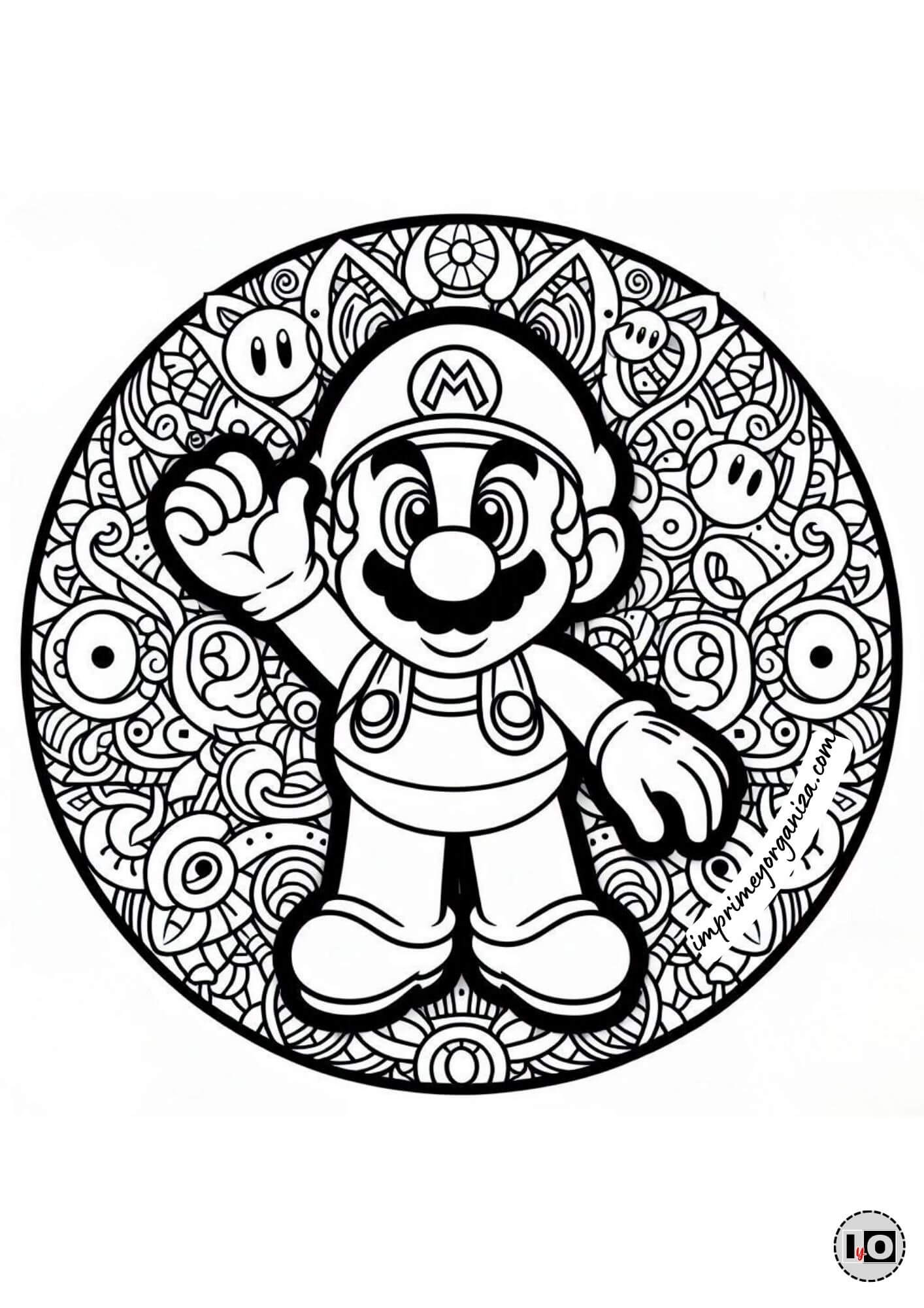 Mandalas de Videojuegos para imprimir y colorear [GRATIS]