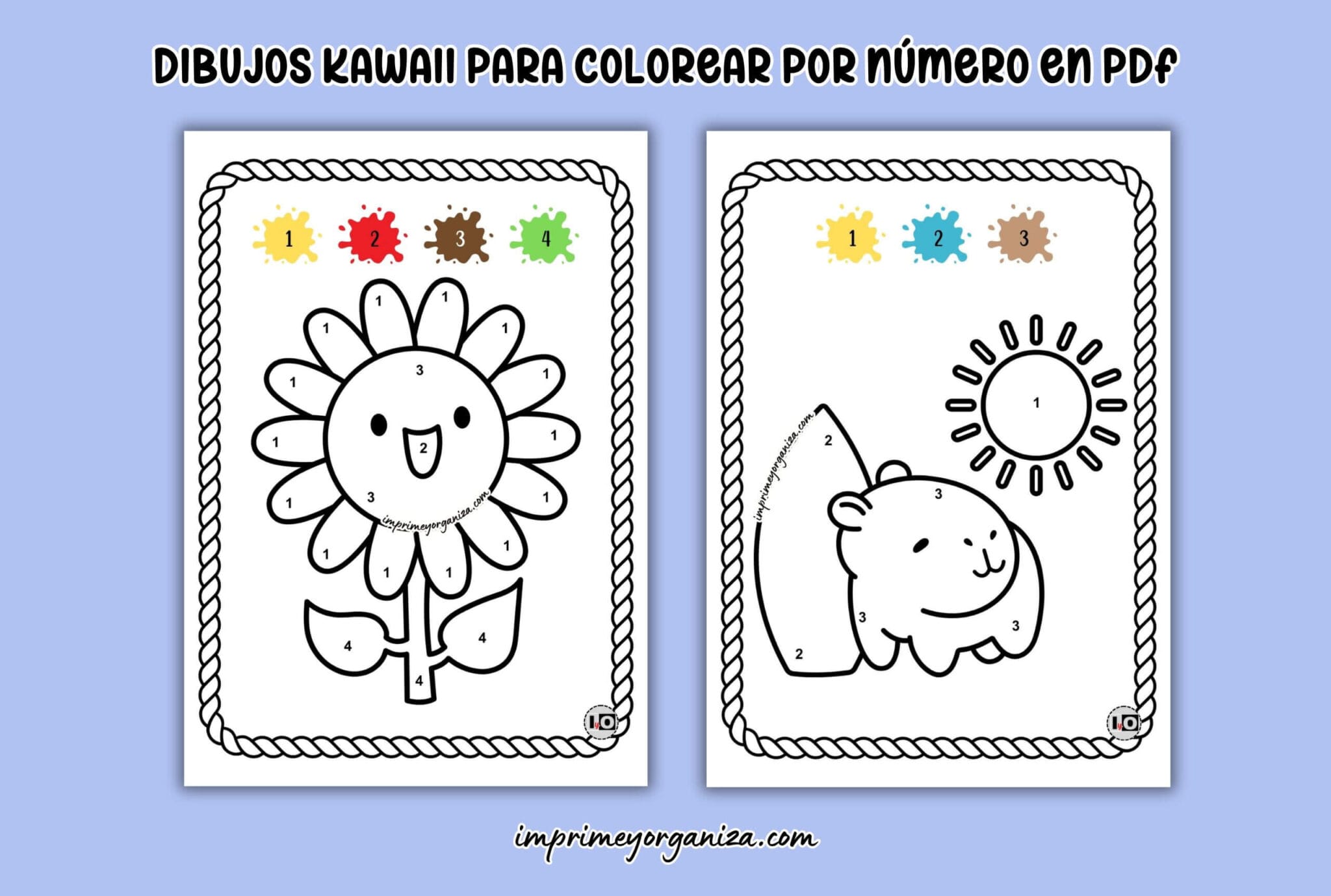 Dibujos para Colorear por Número en PDF [GRATIS]