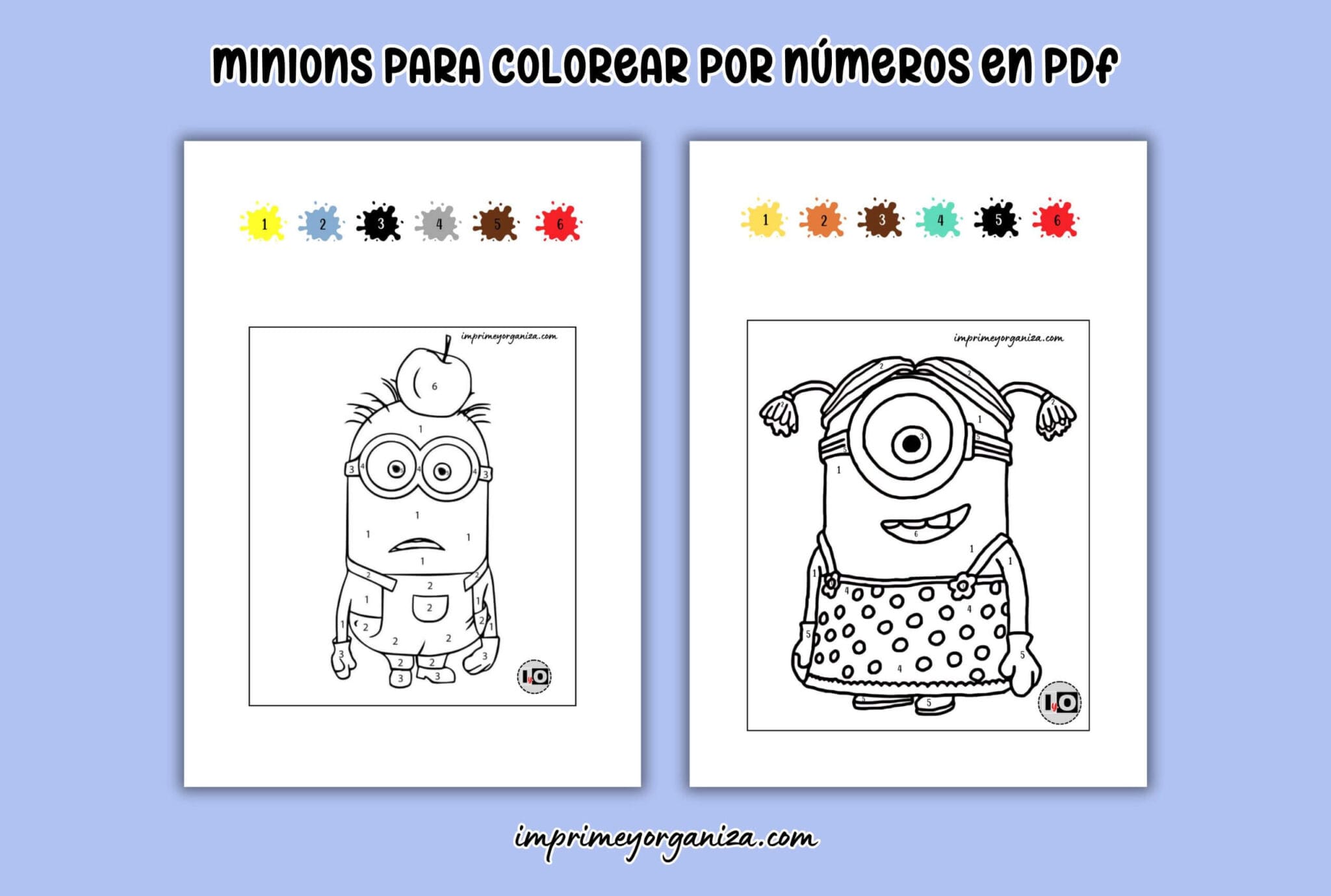 Dibujos para Colorear por Número en PDF [GRATIS]
