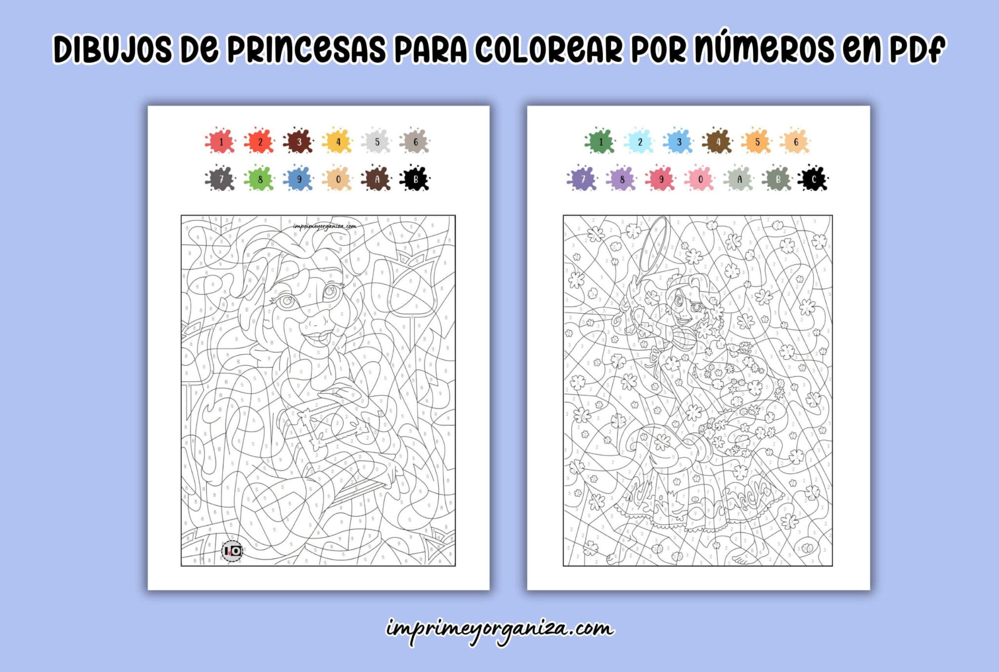 Dibujos para Colorear por Número en PDF [GRATIS]